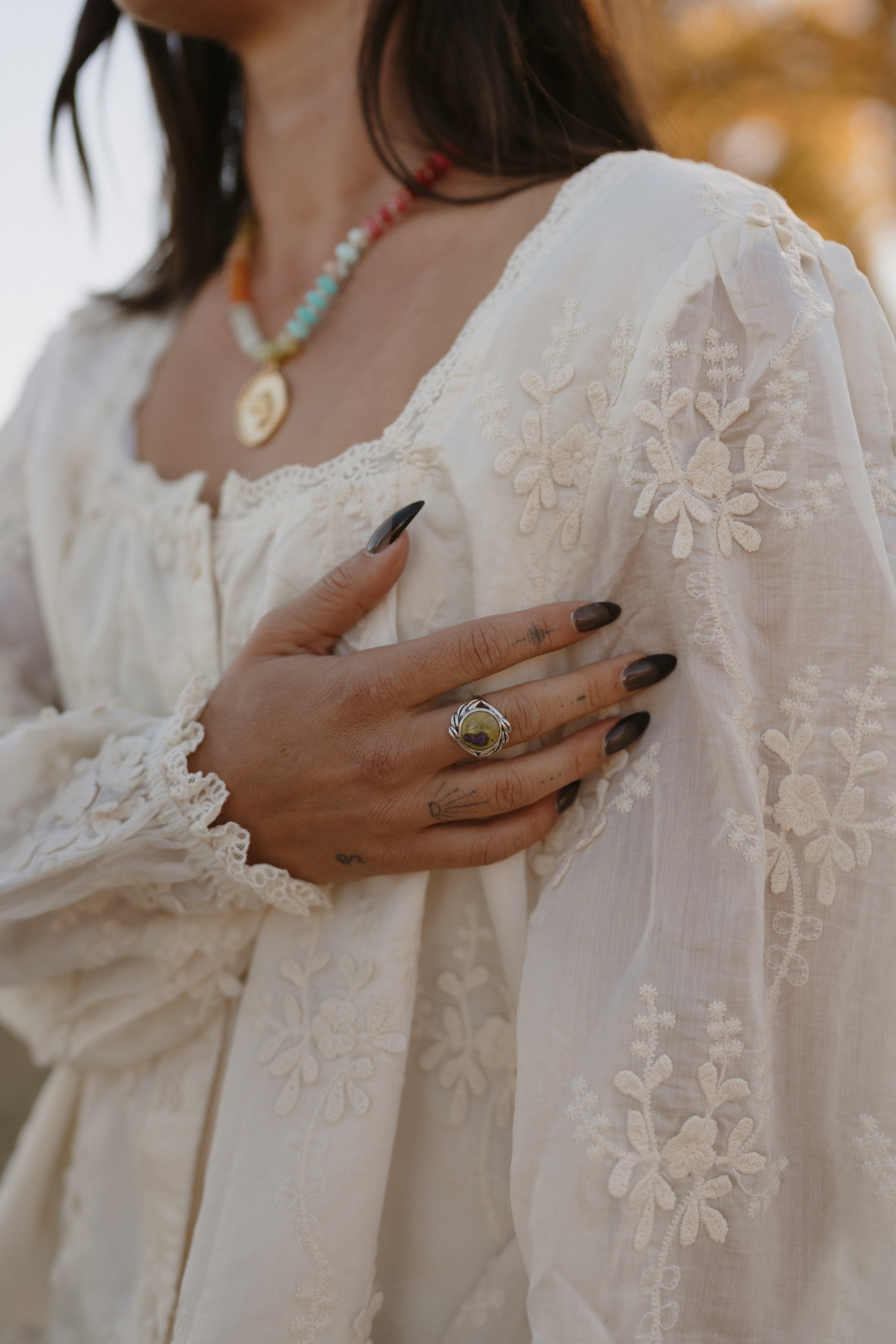 Tate Ring | Tasmanian Serpentine – Goldie Lew Jewelry