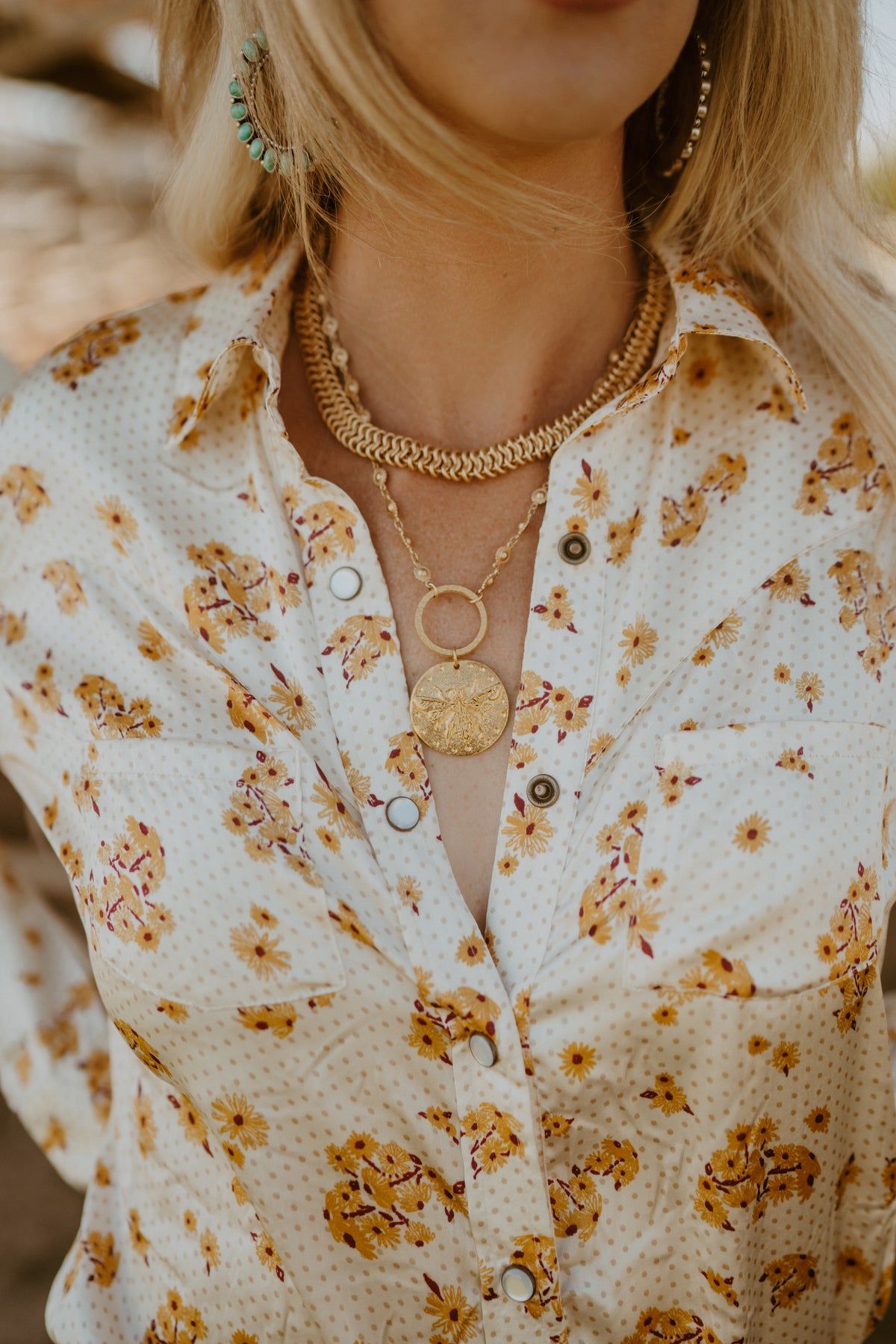 Big Gold Bee Necklace | #2 – Goldie Lew Jewelry