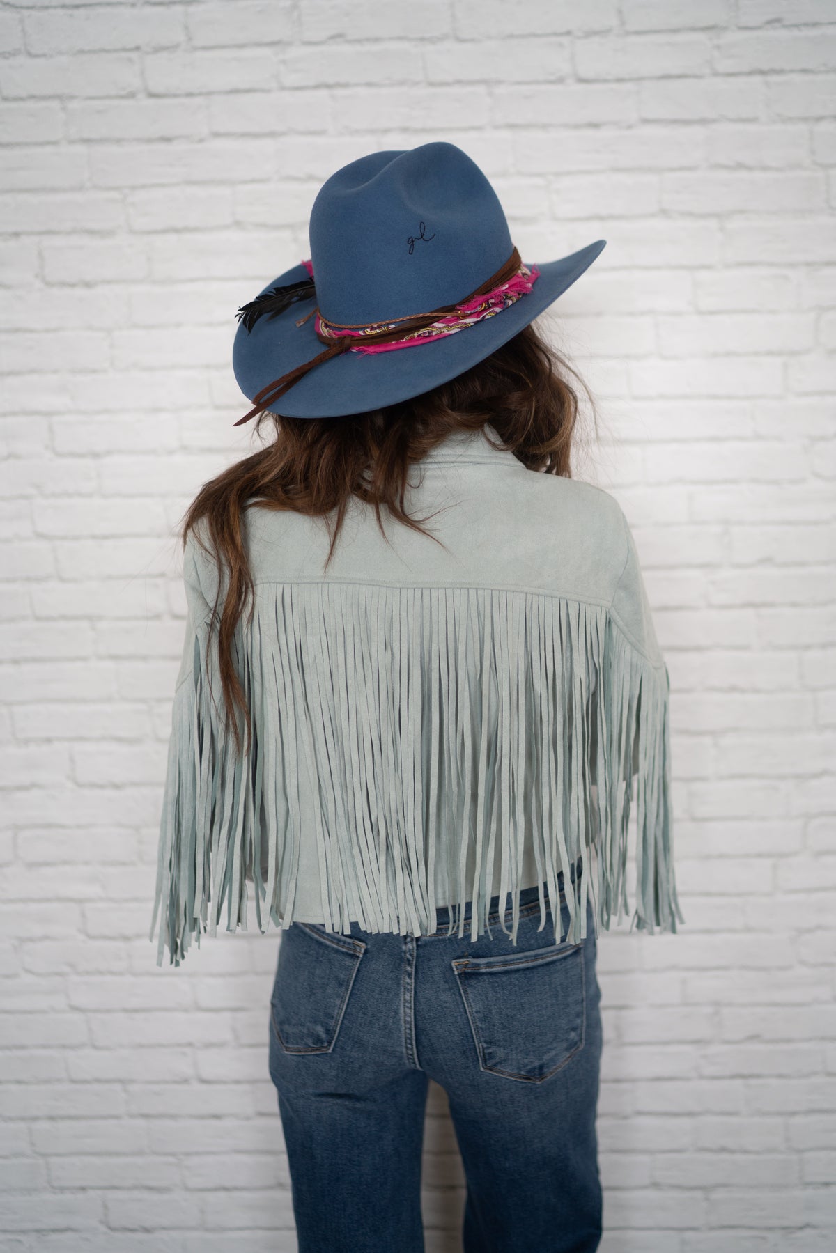 Baby Blue Fringe Jacket - FINAL SALE – Goldie Lew Jewelry